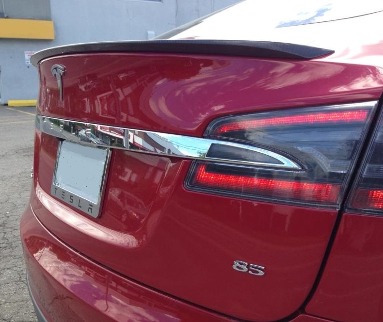 Tesla Boot Spoiler, Carbon Fibre Tesla Boot Lid Spoiler